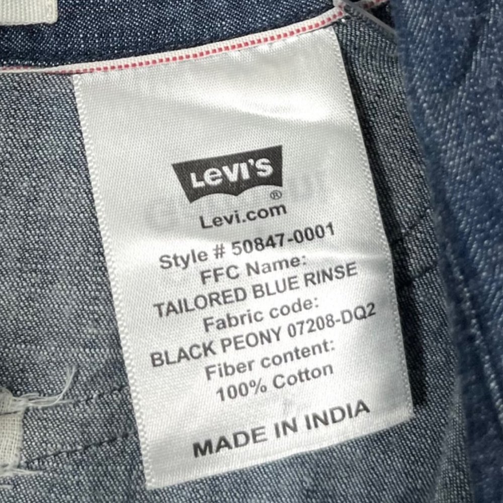 Rare Levi's Sample Garment Cape Sleeve Denim Shirt Dr… - Gem